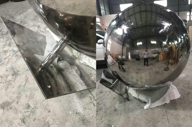 1000mm Large Hollow Steel Spheres Threaded - metal sphere world