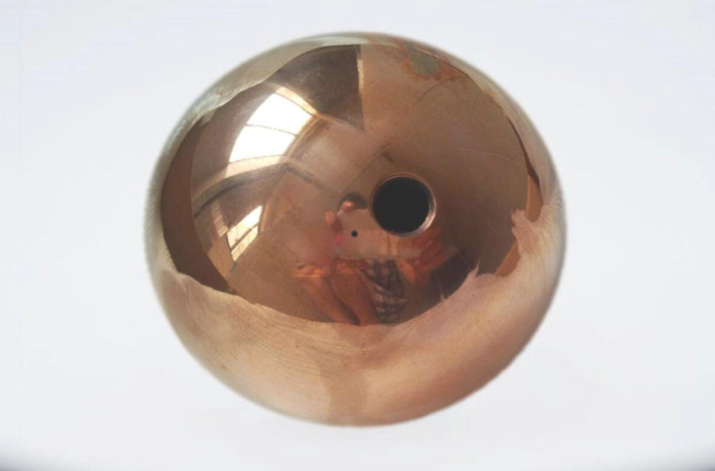 100mm Hollow Copper Balls Lampshade - metal sphere world