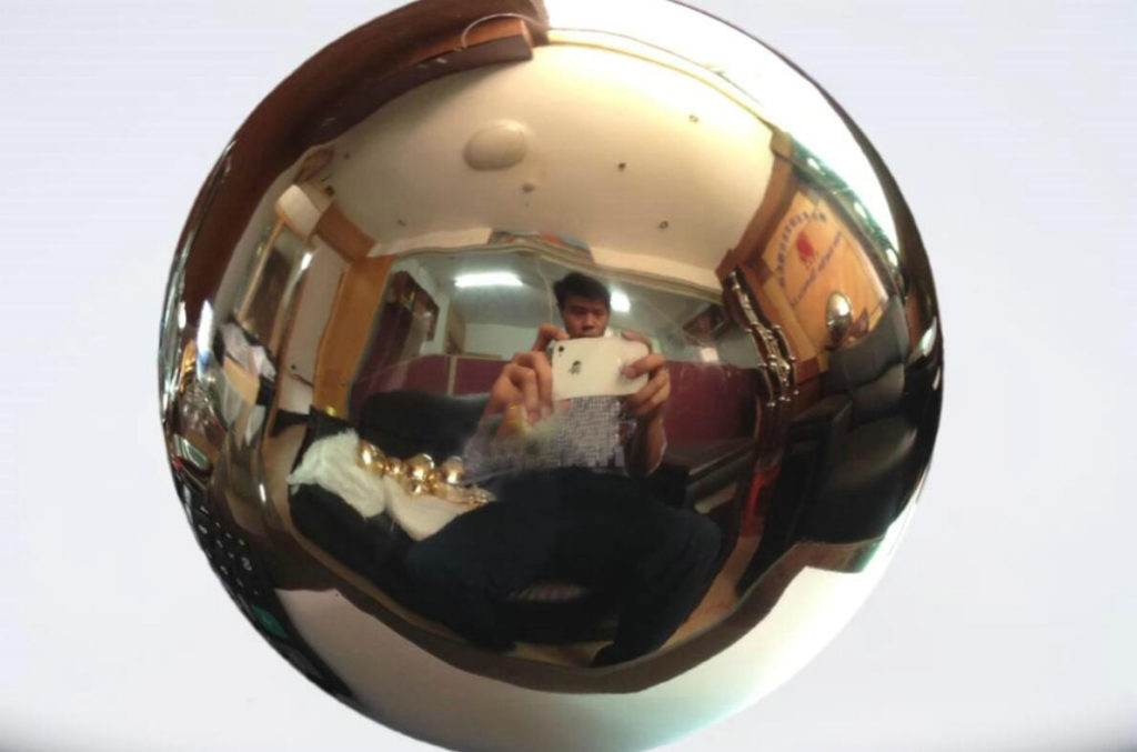 150mm Hollow Brass Spheres - metal sphere world