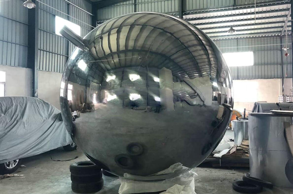 3000mm Large Stainless Steel Hollow Sphere - metal sphere world