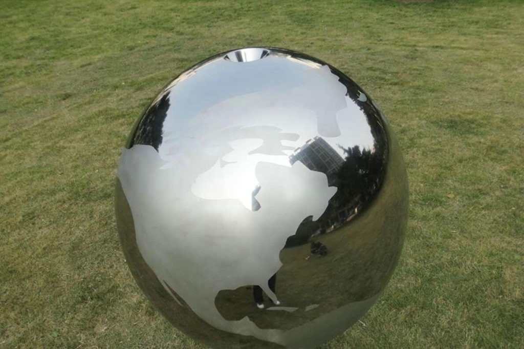 600MM Steel Sphere Water Fountain World Map - metal sphere
