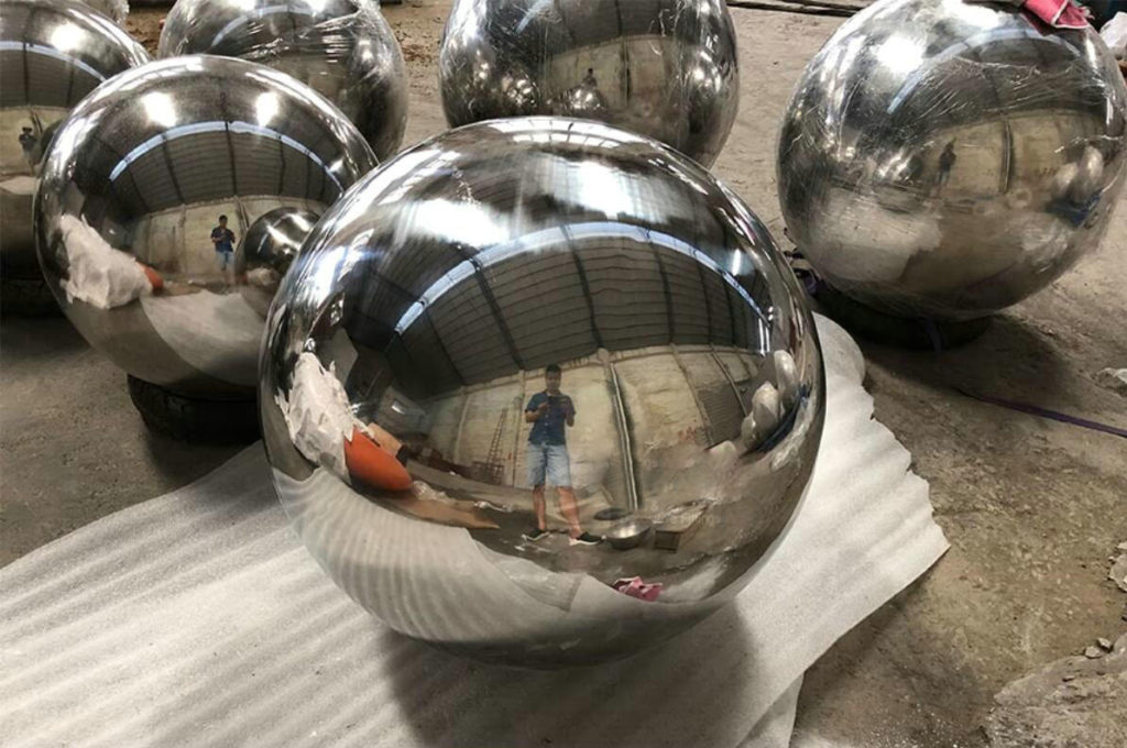 600mm 750mm 1000mm Large Decorative Steel Balls - metal sphere world
