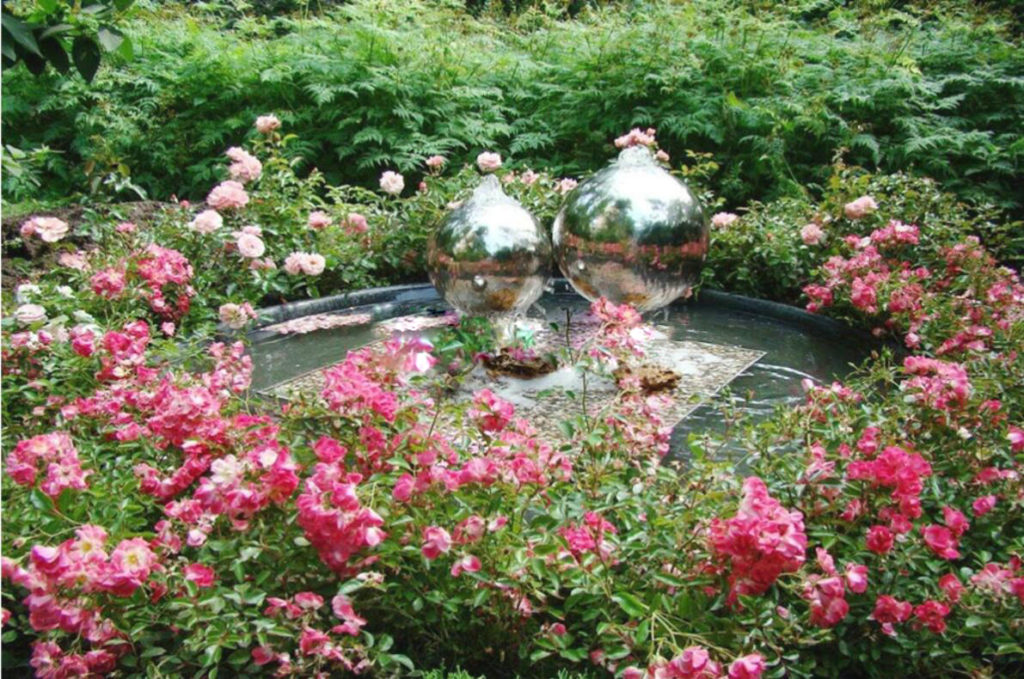 800mm silver ball water feature -metal sphere