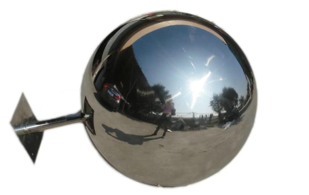 800mm silver ball water feature -metal sphere