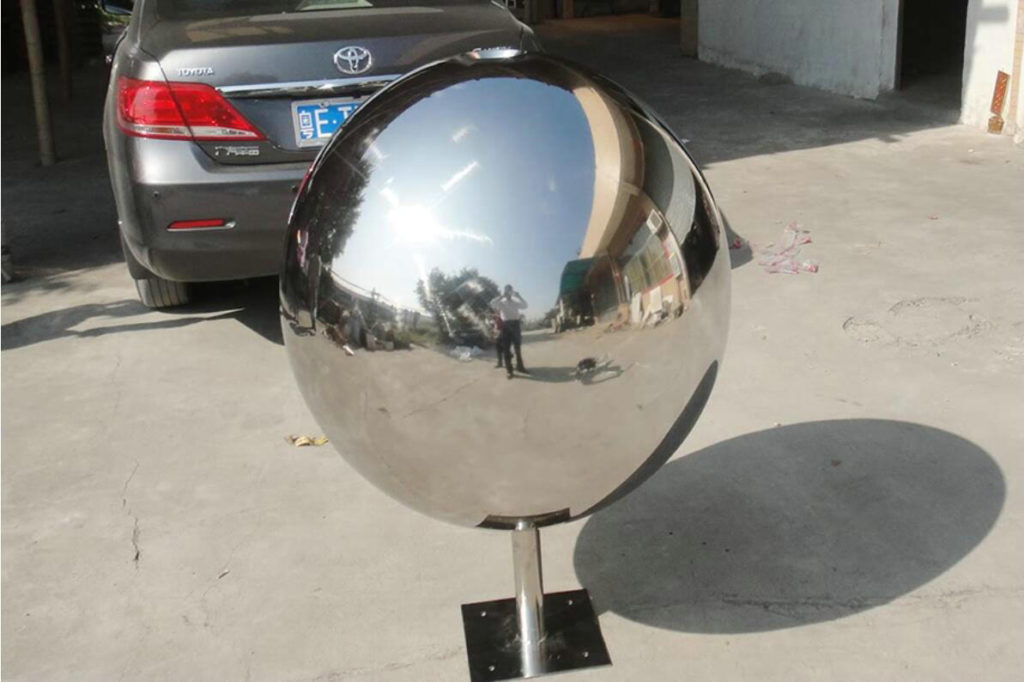 800mm silver ball water feature -metal sphere