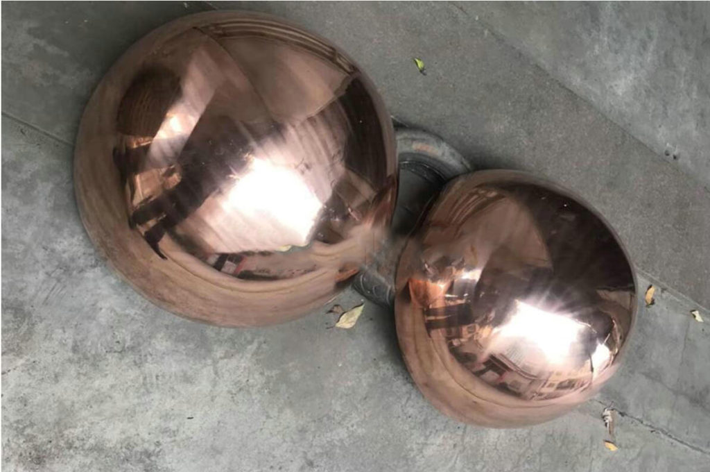Copper Hemisphere - metal sphere world