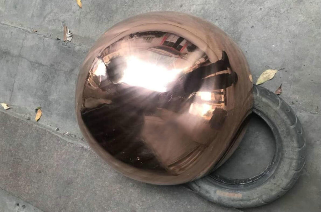 Copper Hemisphere - metal sphere world